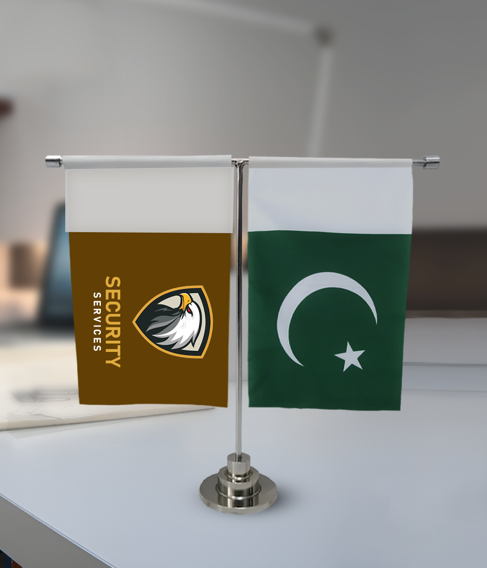 Dual Flags Stand Pole (Customizable)