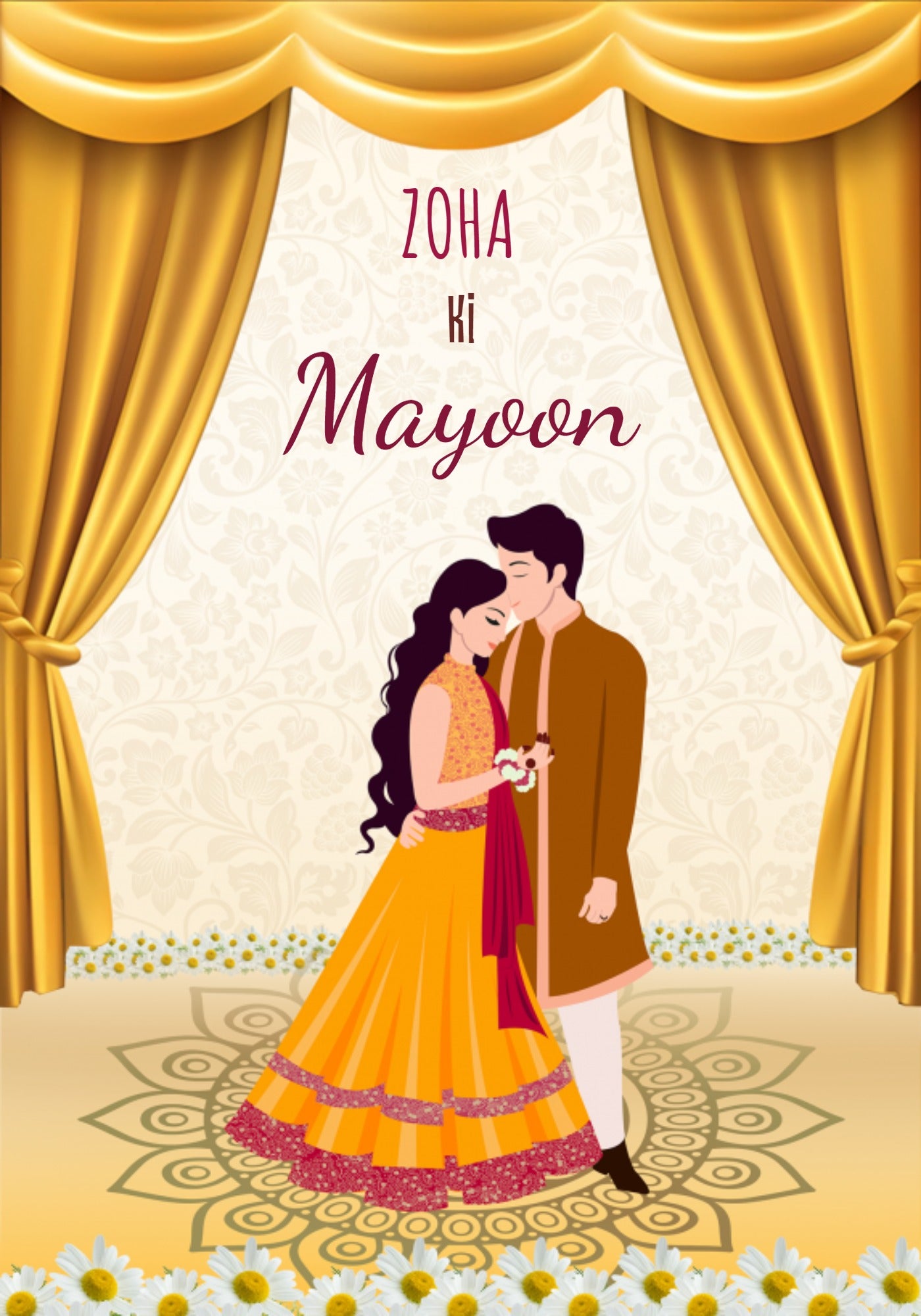 Mayoon Welcome Sign Frame