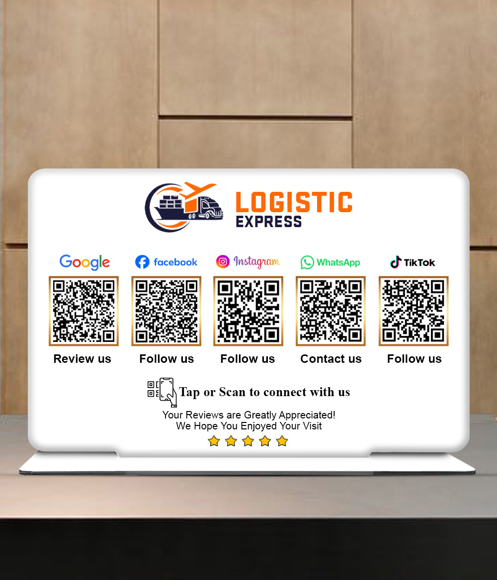 QR Code Stand – Custom Acrylic & Signage Plates | Tasweer